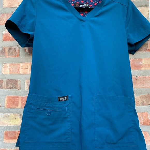 koi | Tops | Koi Basics Scrubs Top Teal Turquoise Cyan Color Shirt ...